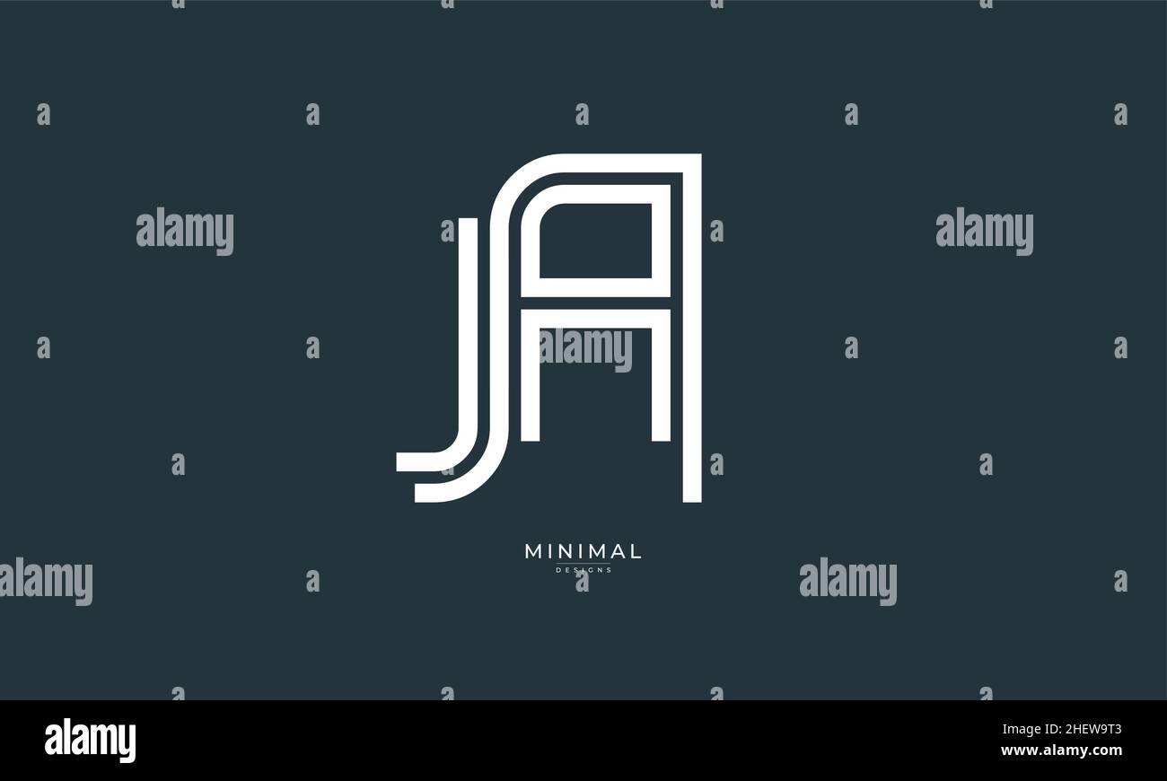 Alphabet letter icon logo JA Stock Vector Image & Art - Alamy