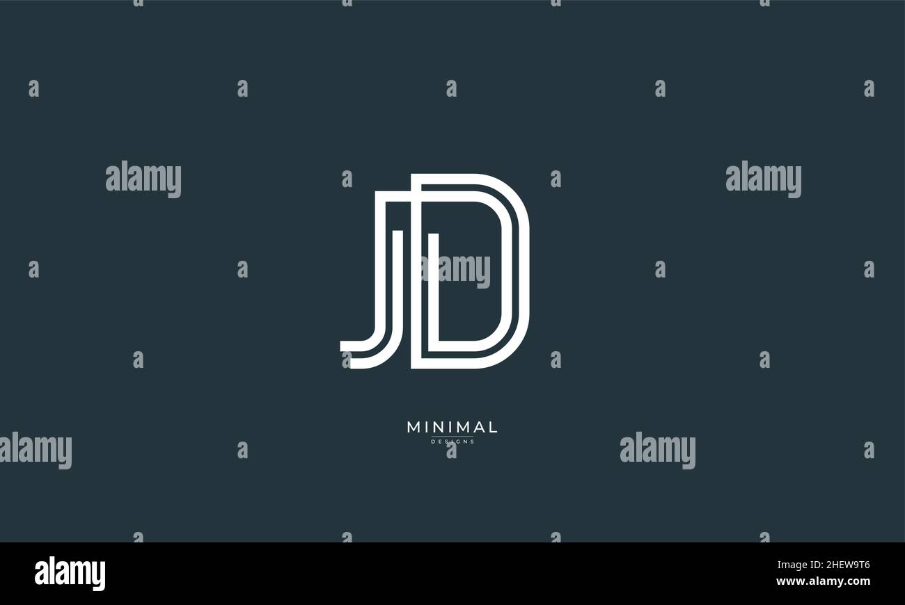 Alphabet letter icon logo JD Stock Vector Image & Art - Alamy
