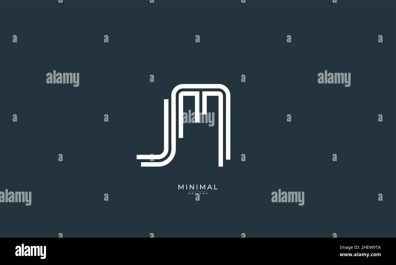 Alphabet letter icon logo JM Stock Vector Image & Art - Alamy