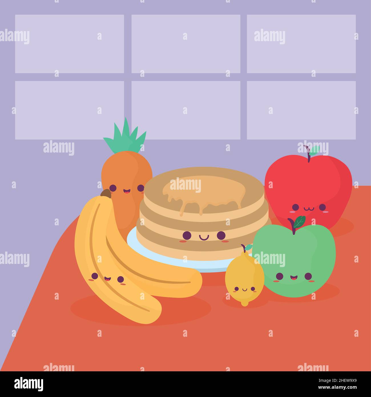 cute foods card Stock Vector Image & Art - Alamy