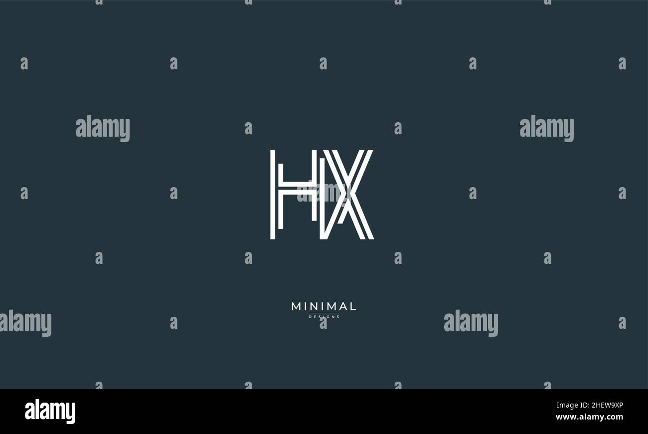 Alphabet letter icon logo HX Stock Vector Image & Art - Alamy