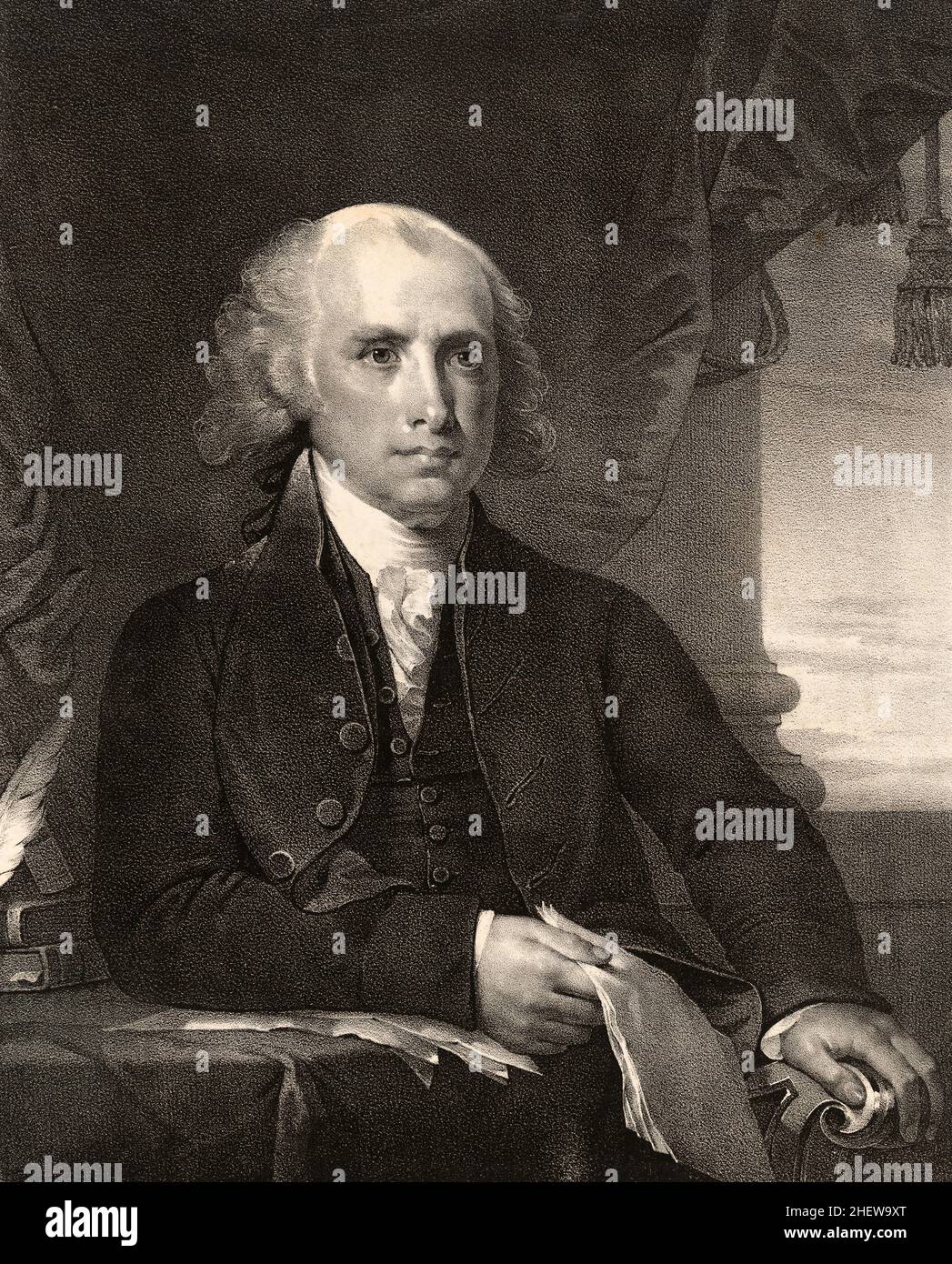 U s president james madison portrait hi-res stock photography and ...