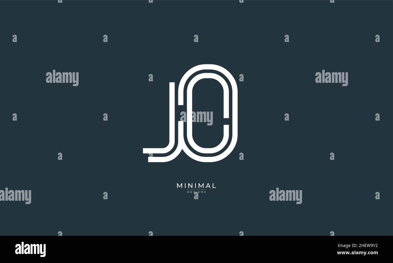 Alphabet letter icon logo JO Stock Vector Image & Art - Alamy
