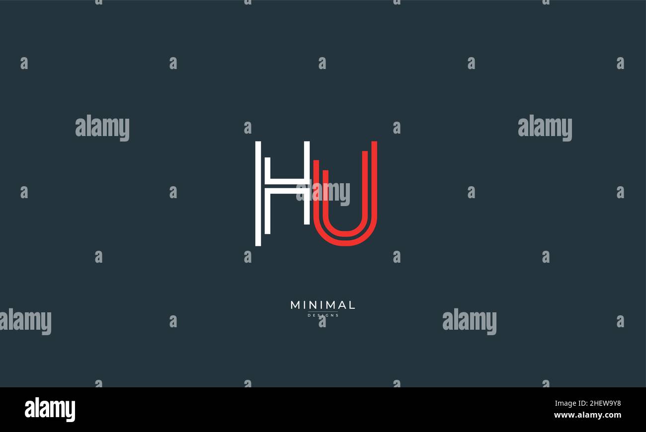 Alphabet letter icon logo HU Stock Vector Image & Art - Alamy