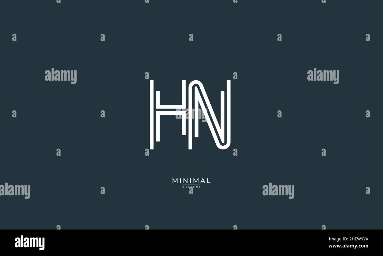 Alphabet letter icon logo HN Stock Vector Image & Art - Alamy