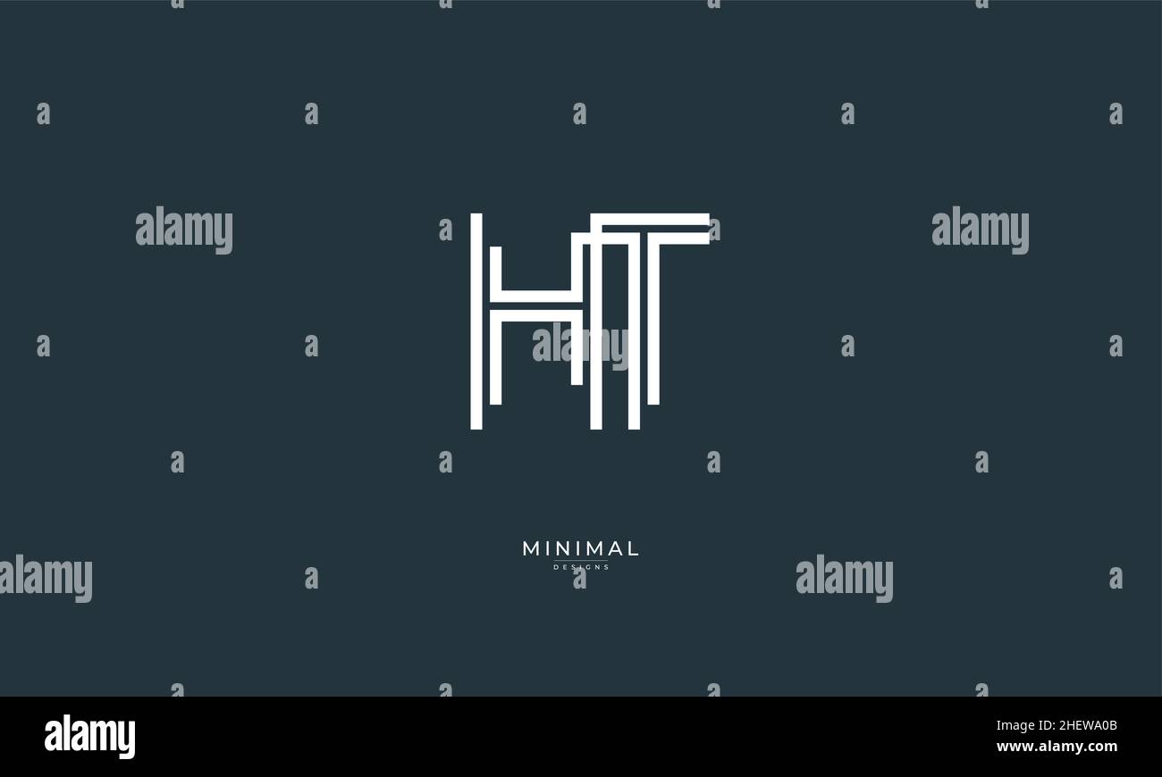 Alphabet letter icon logo HT Stock Vector Image & Art - Alamy
