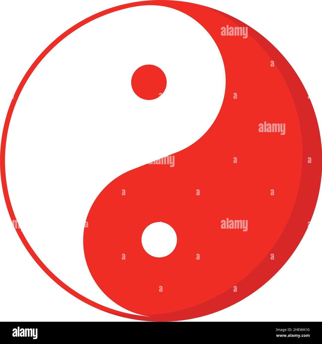 red ying yang Stock Vector Image & Art - Alamy