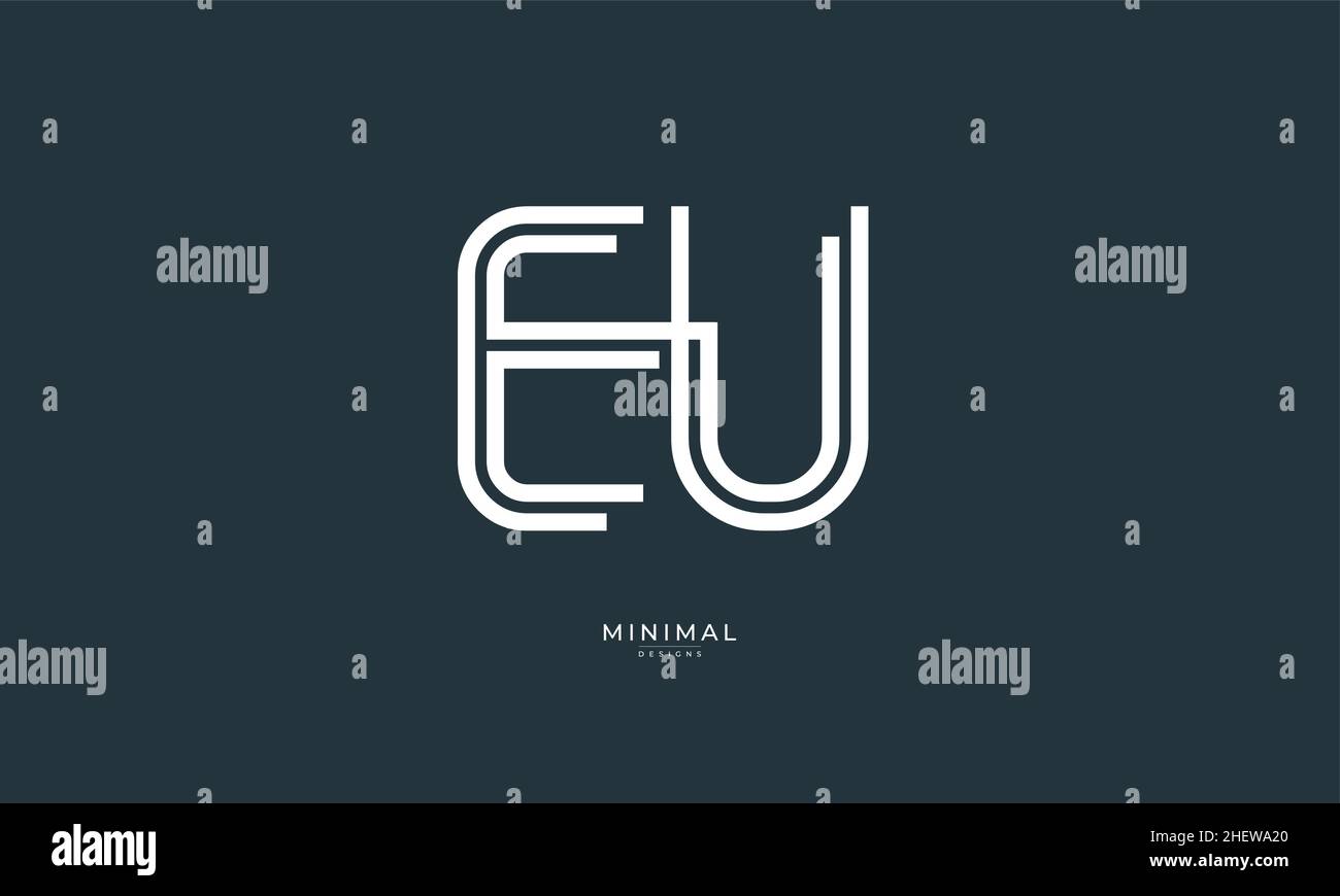 Alphabet letter icon logo EU Stock Vector Image & Art - Alamy