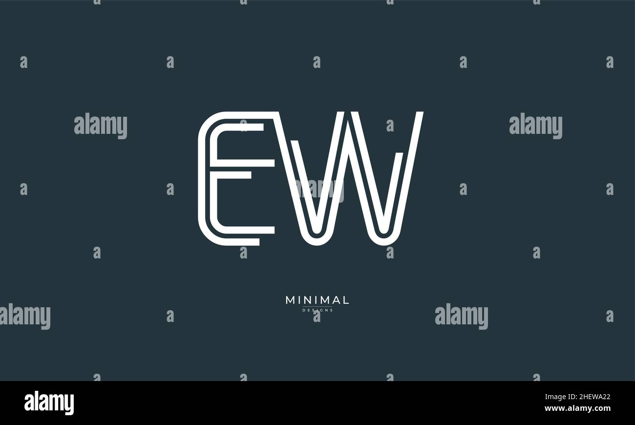 Alphabet letter icon logo EW Stock Vector Image & Art - Alamy