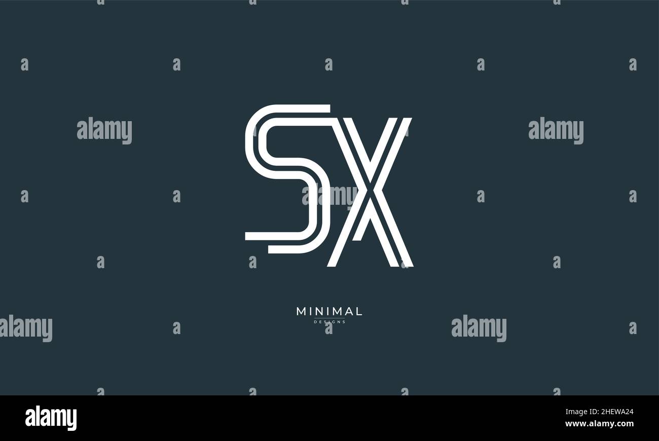 Alphabet letter icon logo SX Stock Vector Image & Art - Alamy