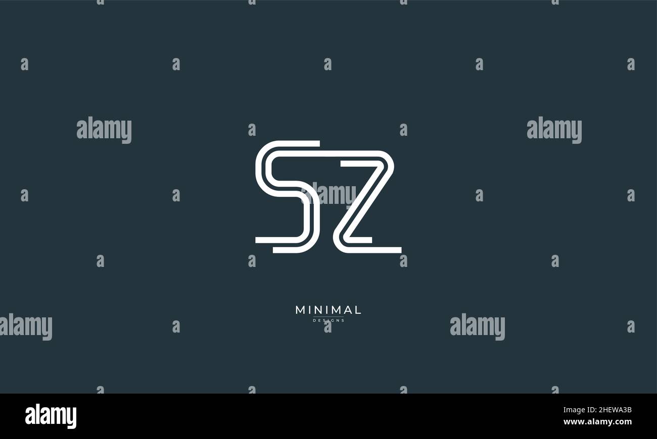 Sz letter design Stock Vector Images - Alamy