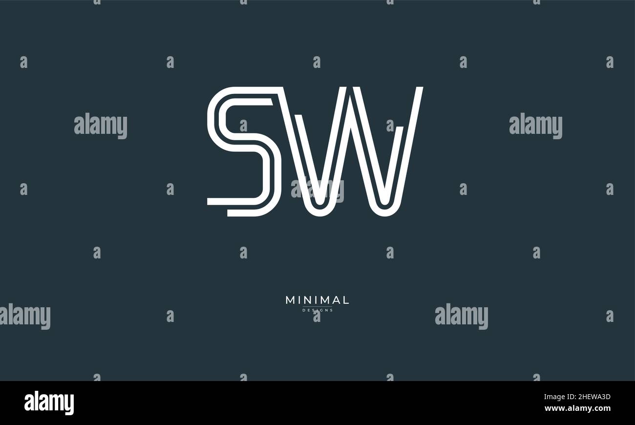 Sw logotype Stock Vector Images - Alamy
