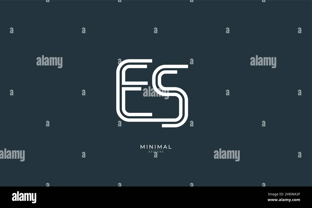 Alphabet letter icon logo ES Stock Vector Image & Art - Alamy