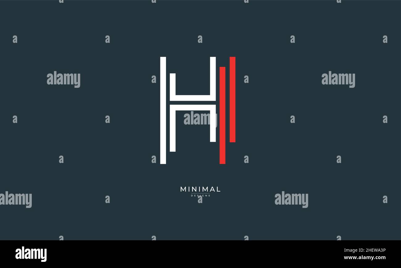 Alphabet letter icon logo HI Stock Vector Image & Art - Alamy