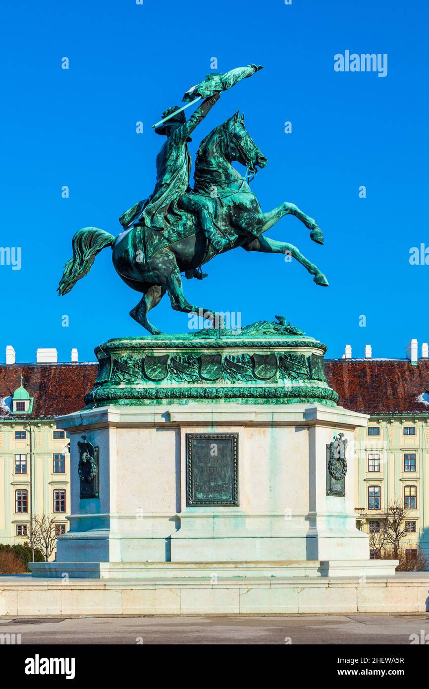 Monument archduke charles of Austria in Vienna Stock Photo - Alamy