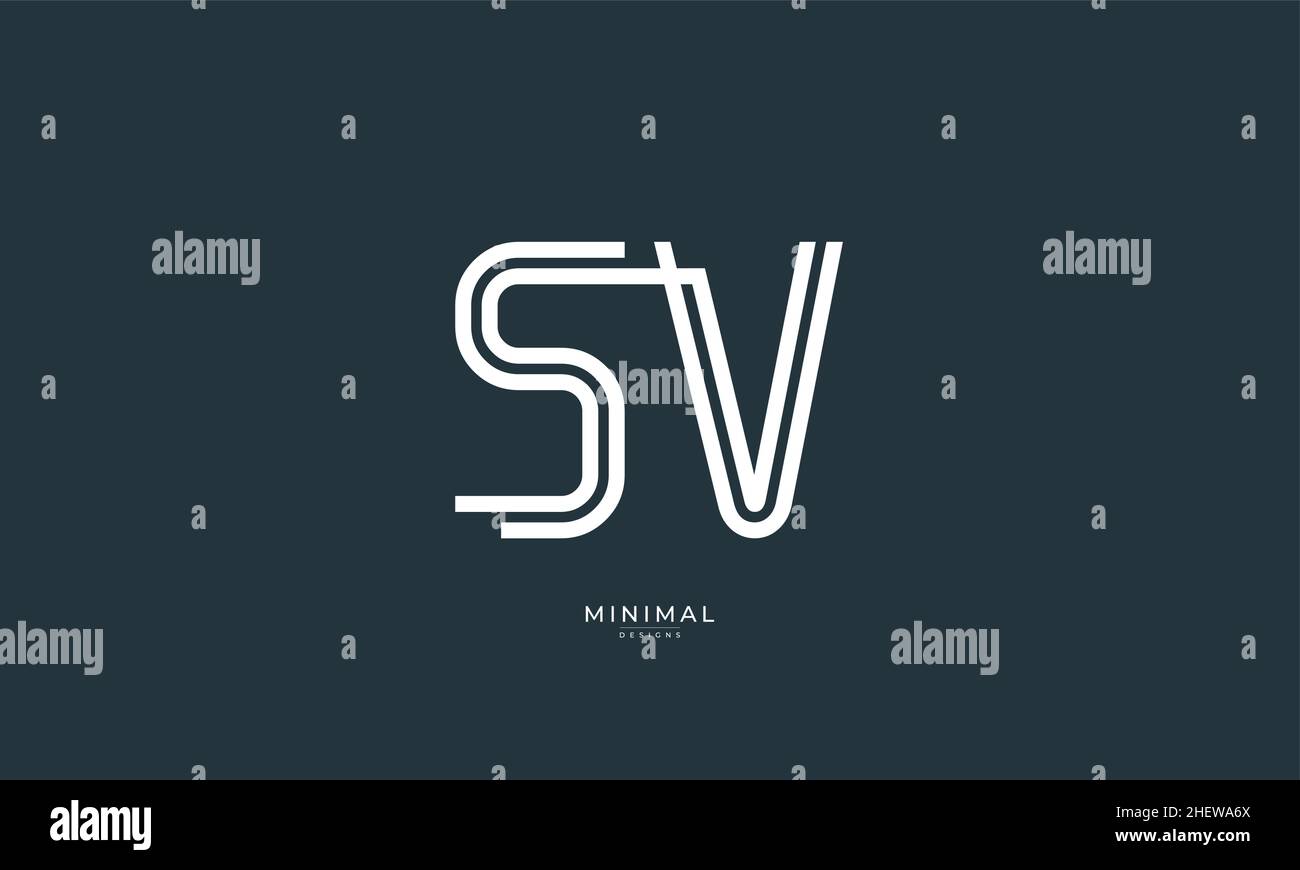 Alphabet letter icon logo SV Stock Vector Image & Art - Alamy