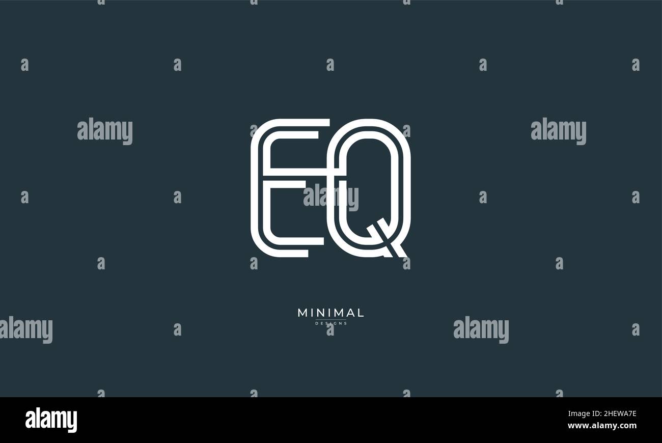 Alphabet letter icon logo EQ Stock Vector Image & Art - Alamy