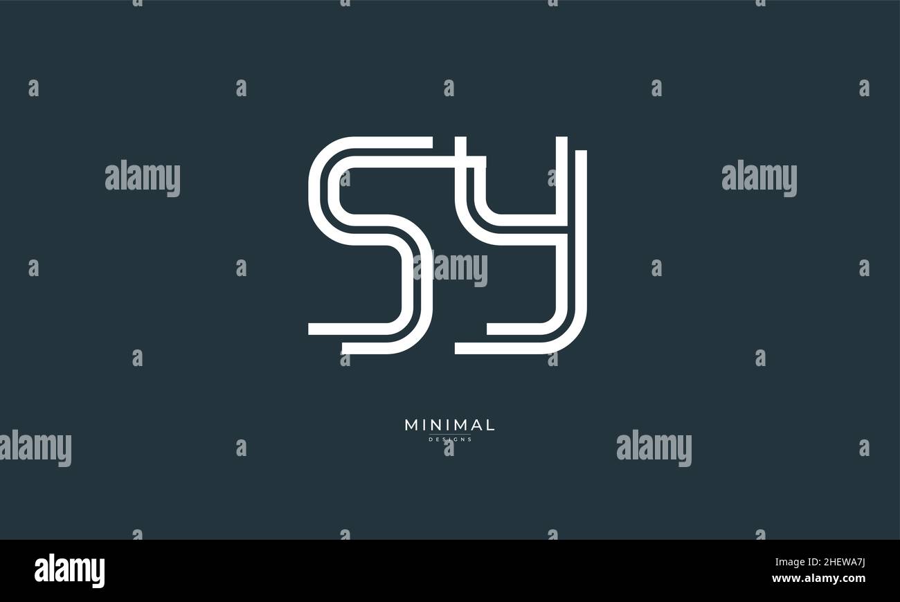 Alphabet letter icon logo SY Stock Vector Image & Art - Alamy