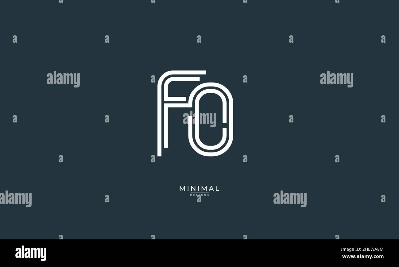 Alphabet letter icon logo FO Stock Vector Image & Art - Alamy
