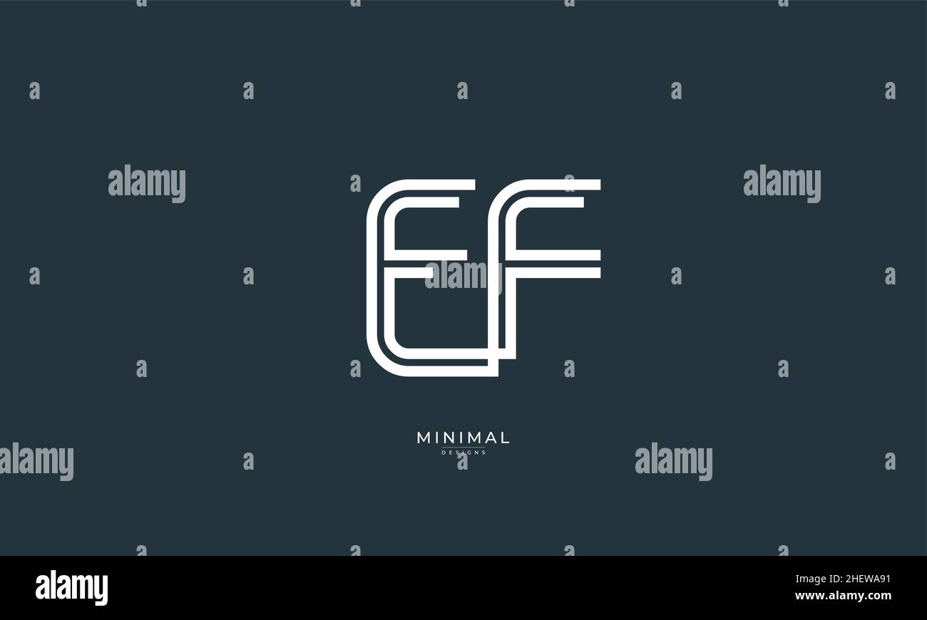 Alphabet letter icon logo EF Stock Vector Image & Art - Alamy