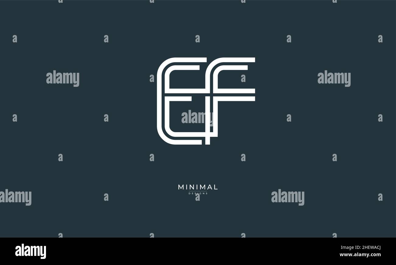 Alphabet letter icon logo EF Stock Vector Image & Art - Alamy
