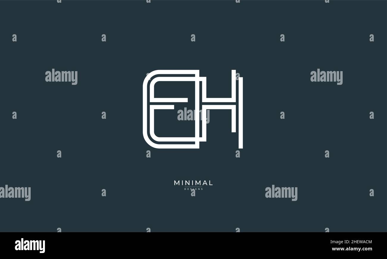 Alphabet letter icon logo EH Stock Vector Image & Art - Alamy