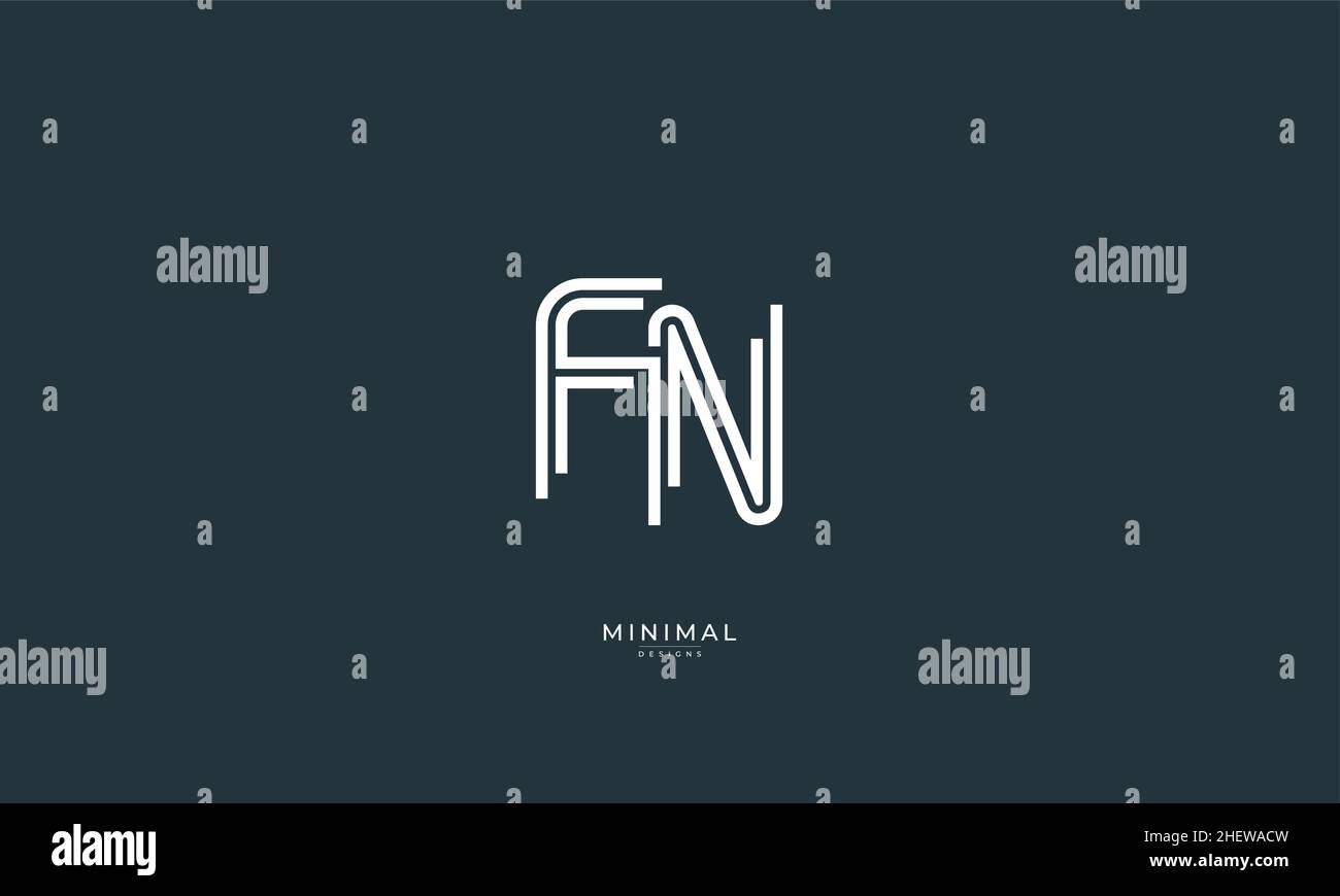 Alphabet letter icon logo FN Stock Vector Image & Art - Alamy