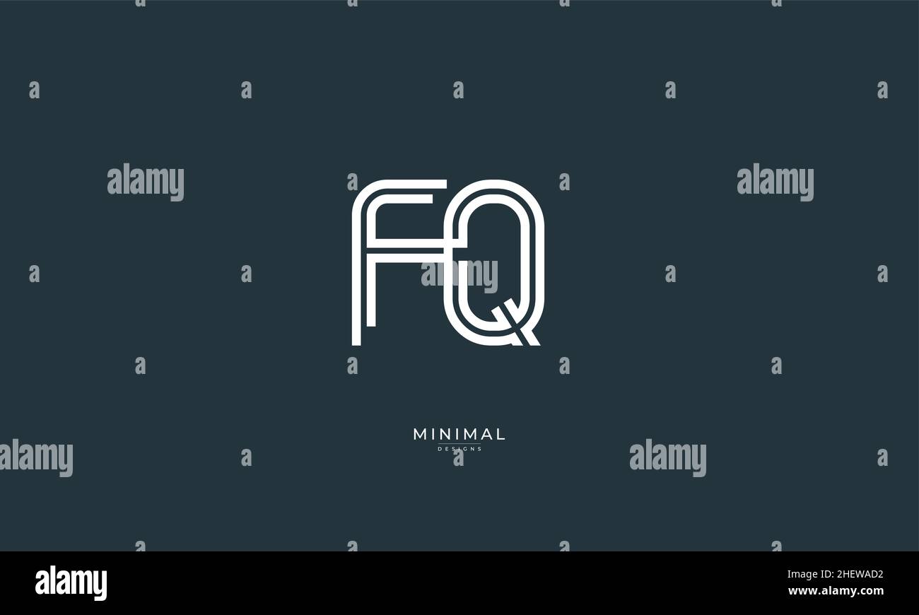 Alphabet letter icon logo FQ Stock Vector Image & Art - Alamy