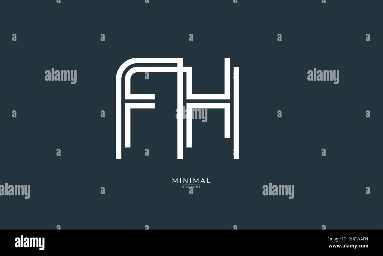 Alphabet letter icon logo FH Stock Vector Image & Art - Alamy
