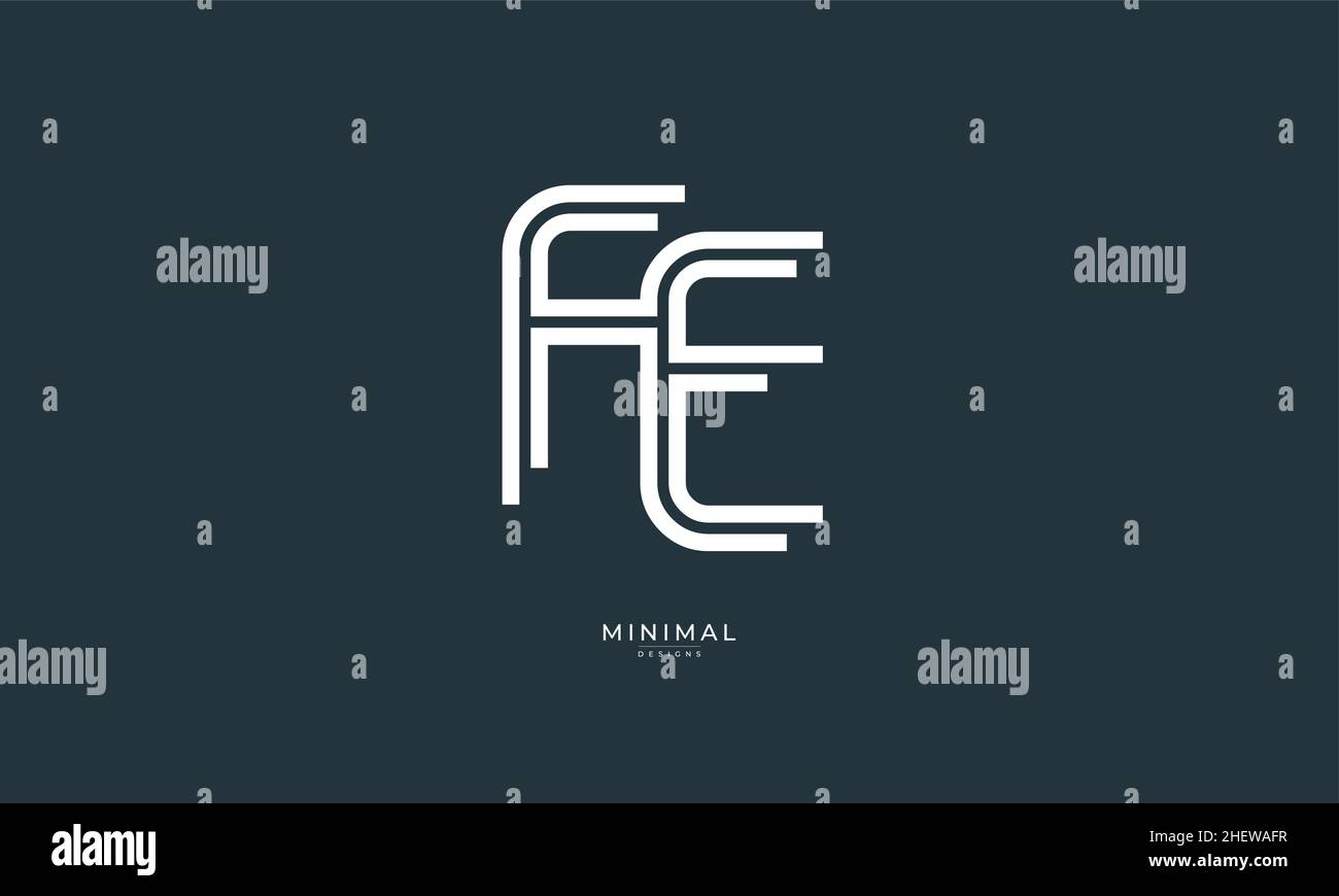 Alphabet letter icon logo FE Stock Vector Image & Art - Alamy