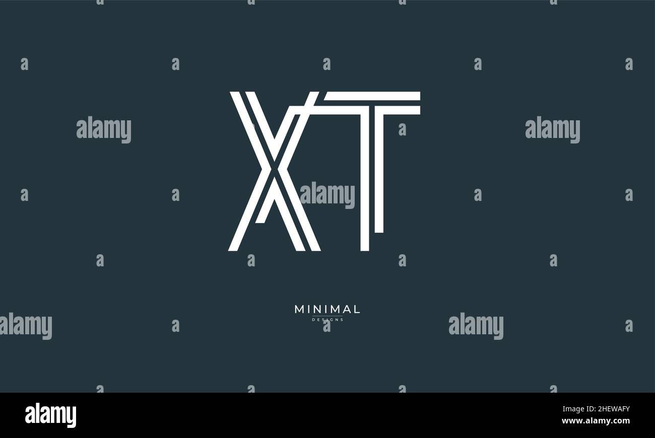 Alphabet letter icon logo XT Stock Vector Image & Art - Alamy