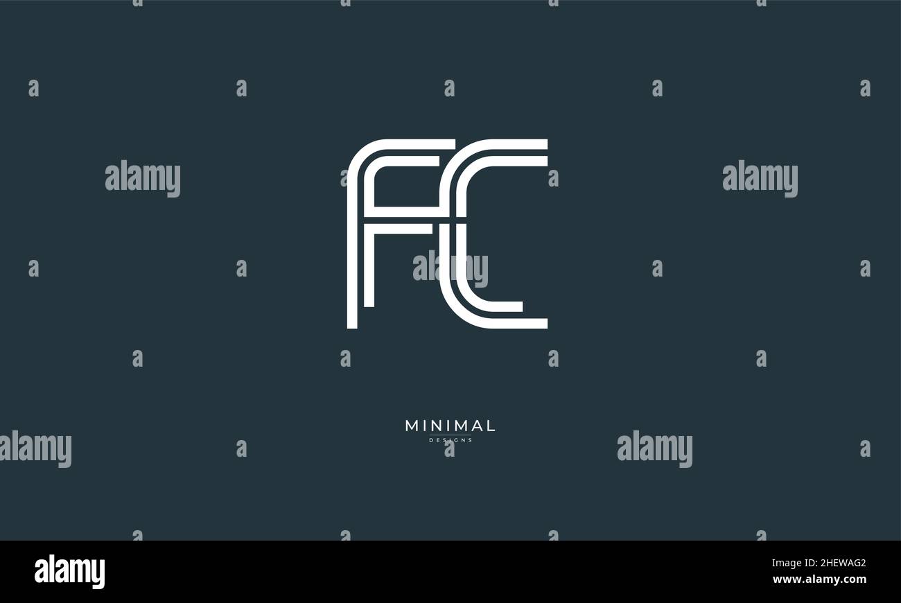 Alphabet letter icon logo FC Stock Vector Image & Art - Alamy