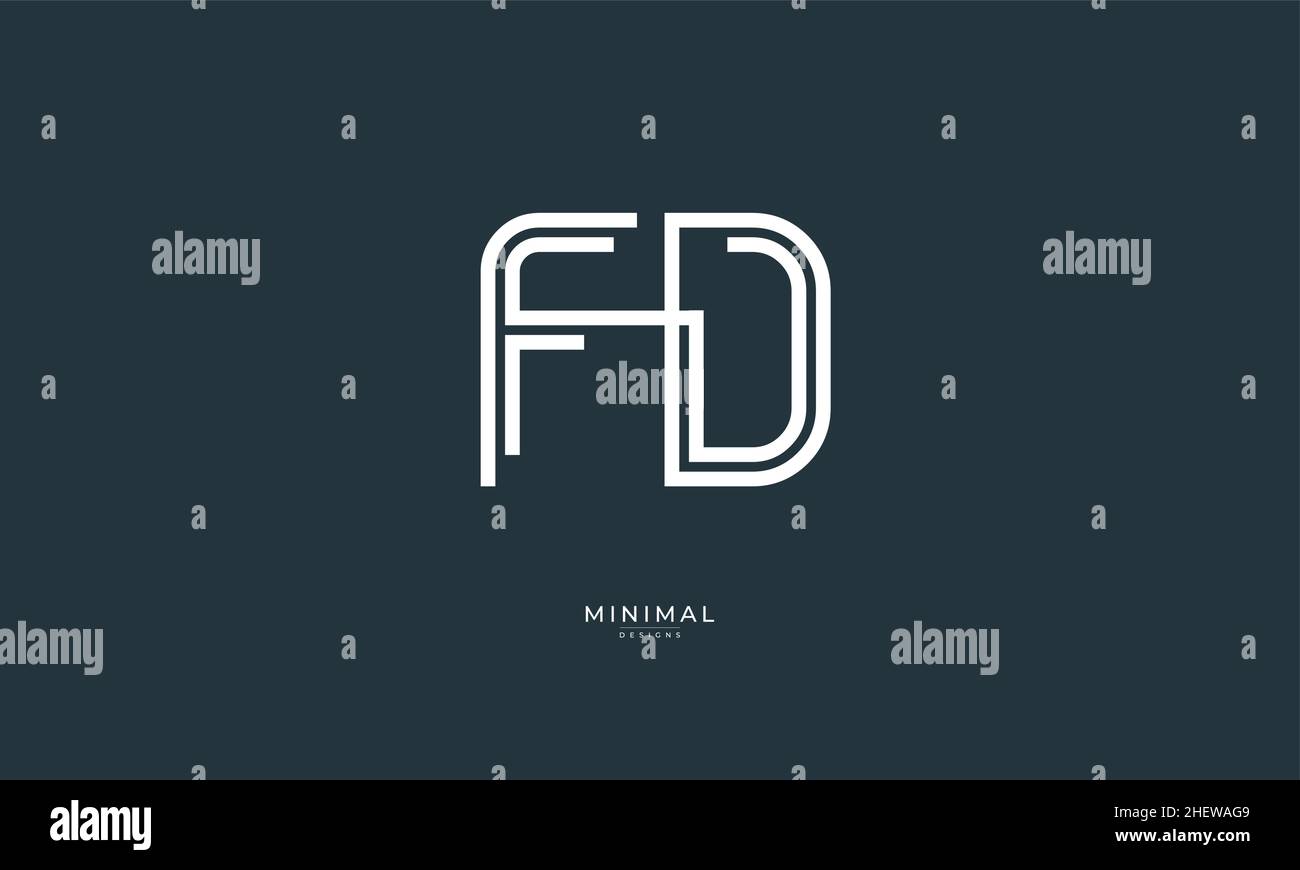 Alphabet letter icon logo FD Stock Vector Image & Art - Alamy