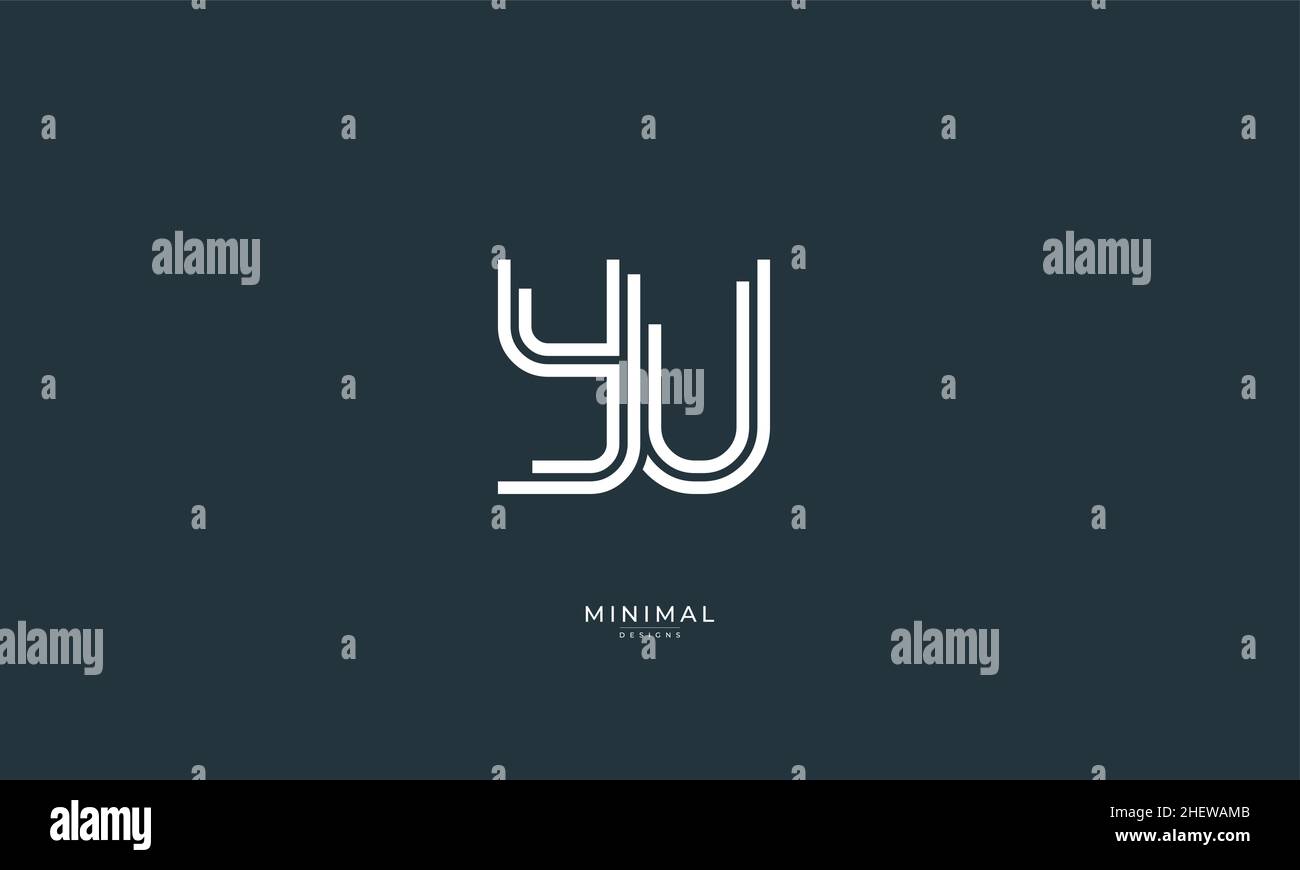 Alphabet letter icon logo YU Stock Vector Image & Art - Alamy