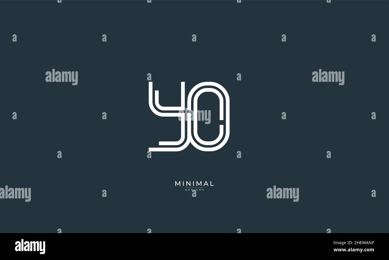 Alphabet letter icon logo YO Stock Vector Image & Art - Alamy
