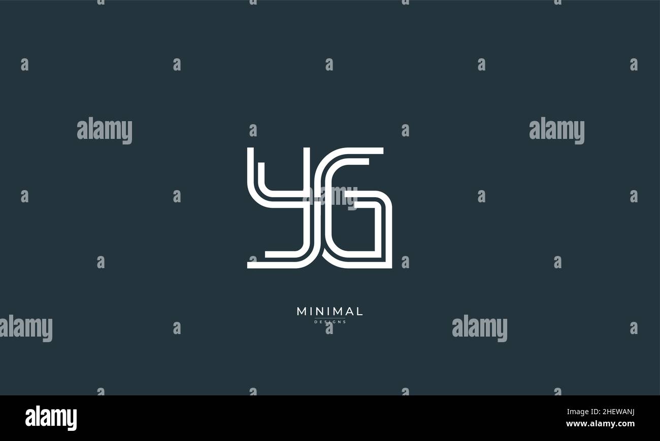 Alphabet letter icon logo YG Stock Vector Image & Art - Alamy