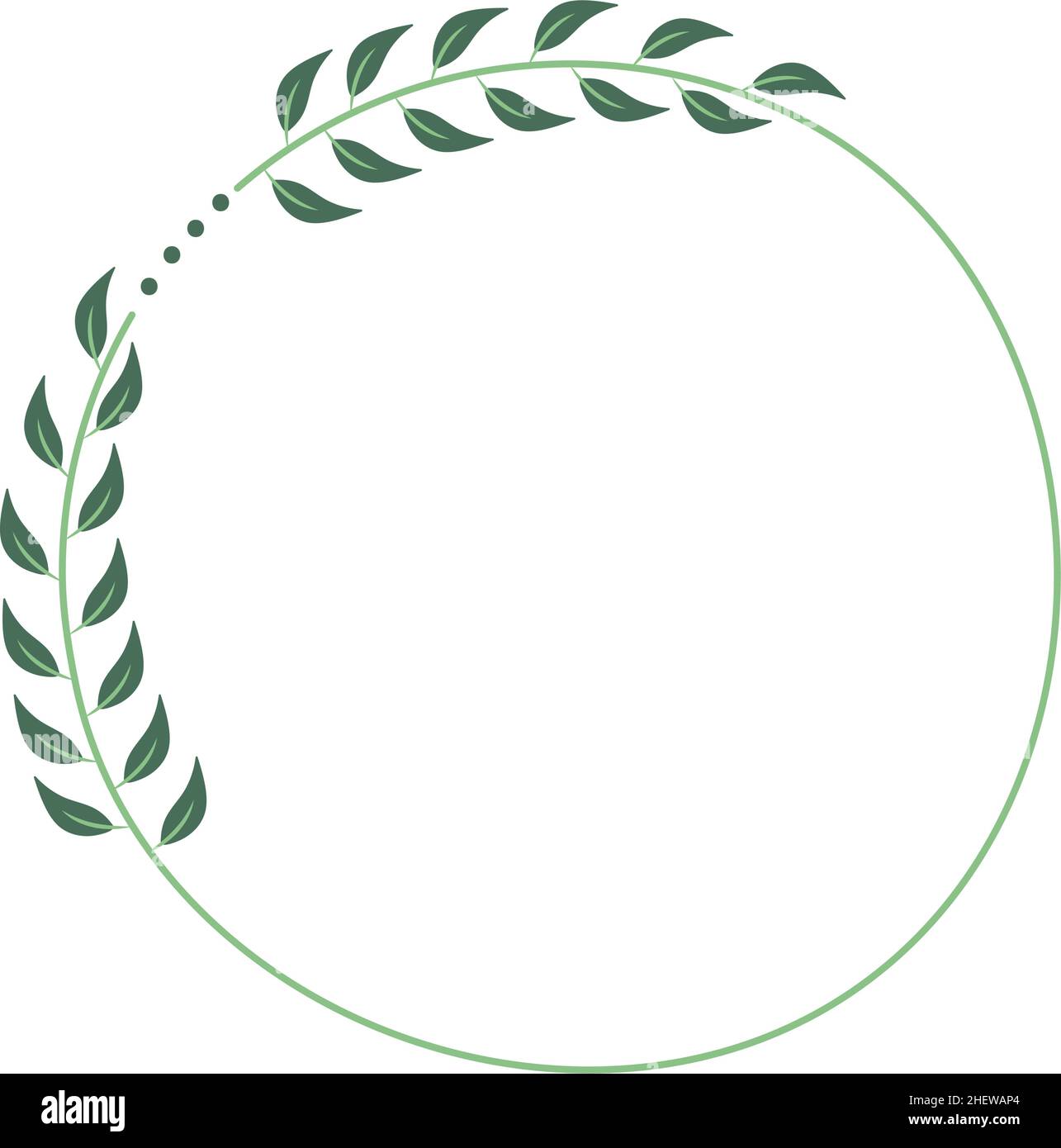 circle laurel wreath design Stock Vector Image & Art - Alamy