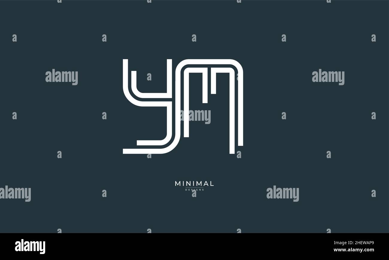 Alphabet letter icon logo YM Stock Vector Image & Art - Alamy