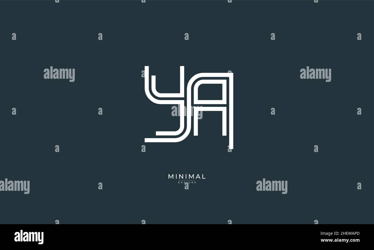 Alphabet letter icon logo YA Stock Vector Image & Art - Alamy
