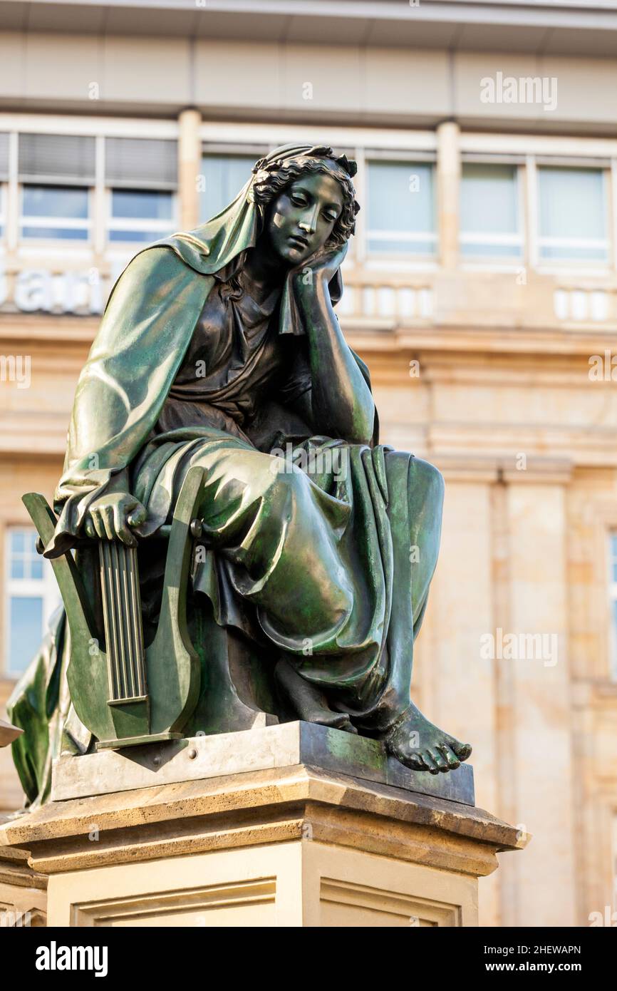 statue of Johannes Gutenberg at gutenberg fountain from 1840 in ...