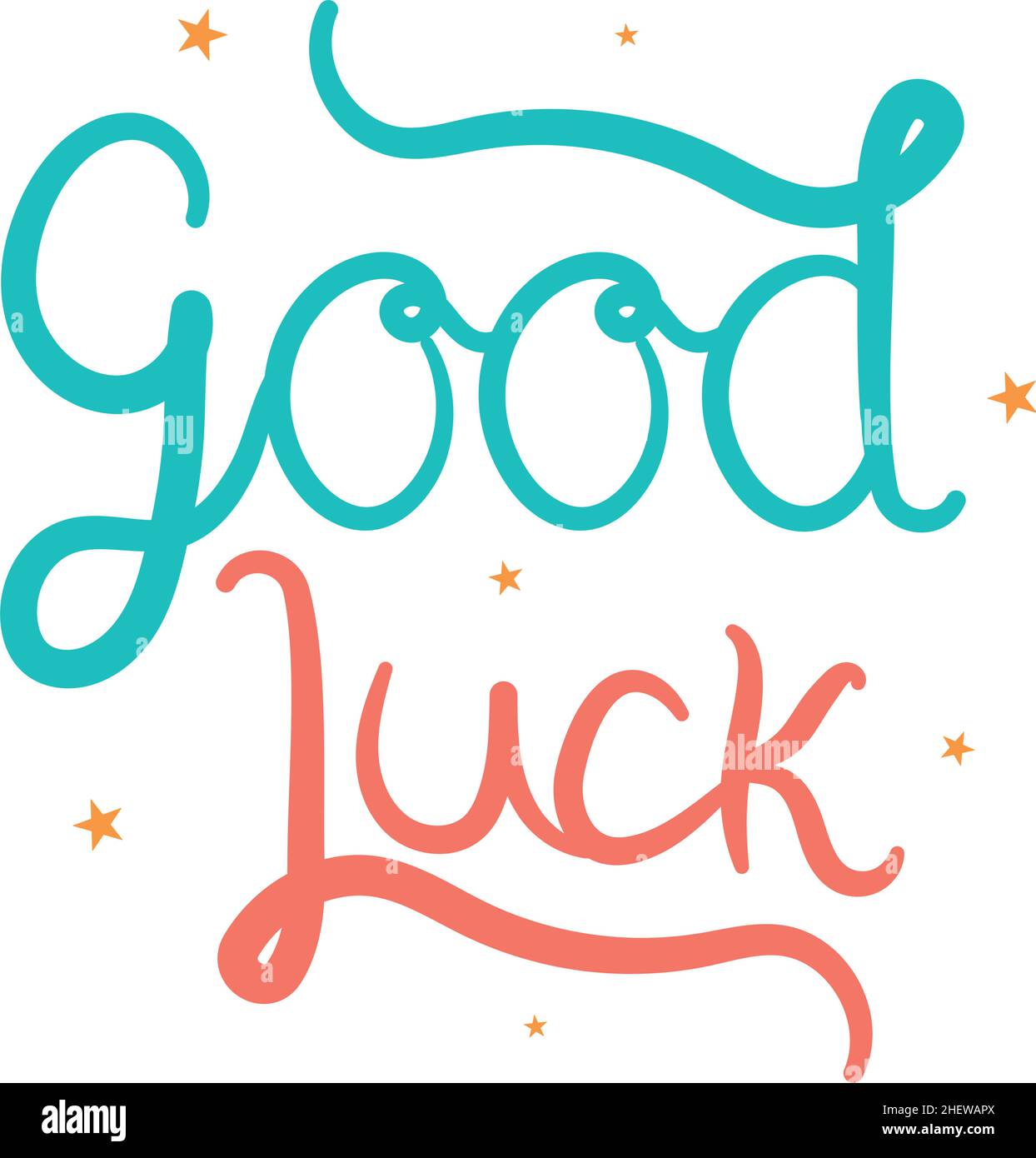 colored good luck script Stock Vector Image & Art - Alamy
