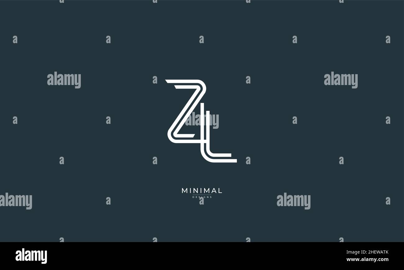 Zl letter logo design hi-res stock photography and images - Alamy