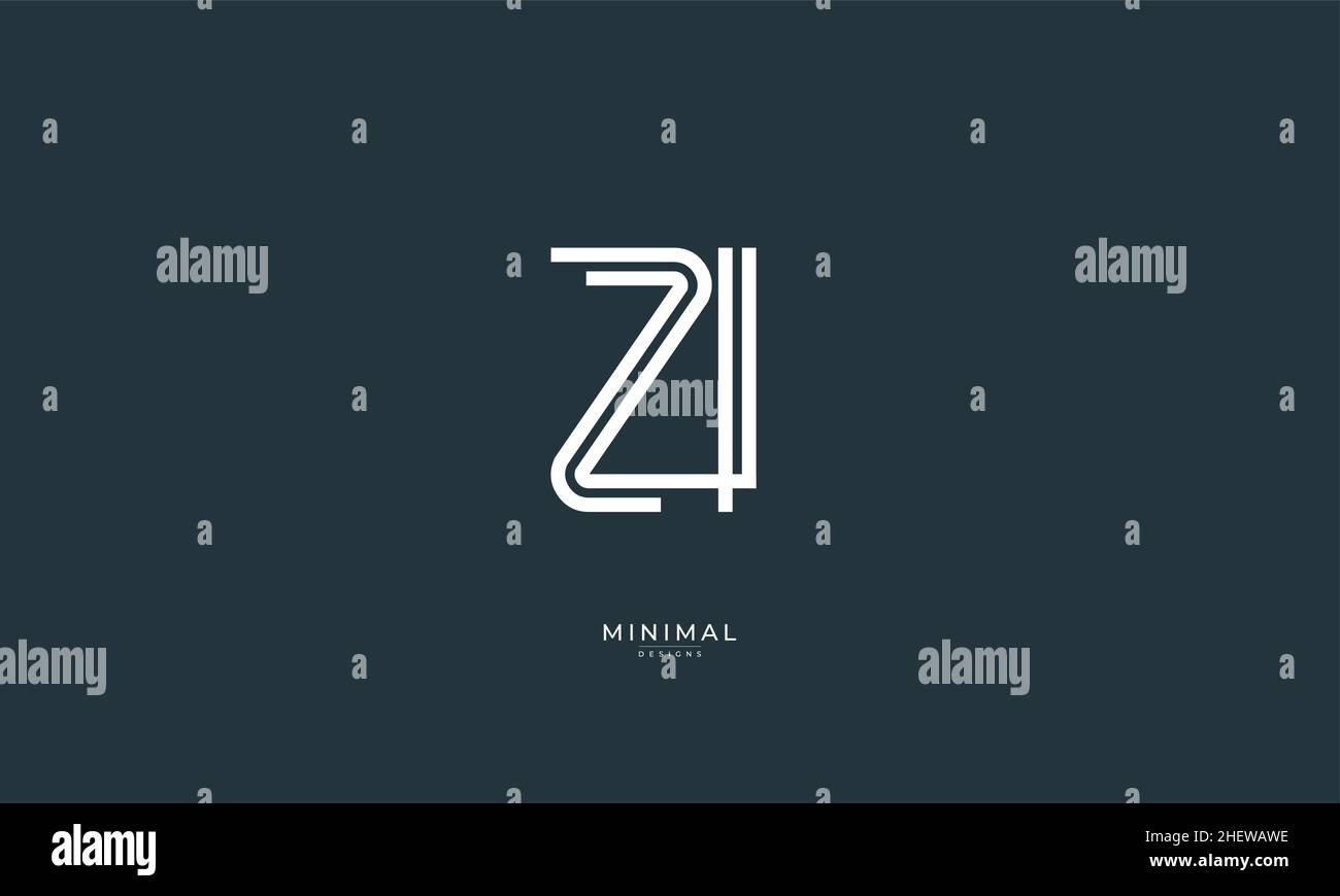 Alphabet letter icon logo ZI Stock Vector Image & Art - Alamy