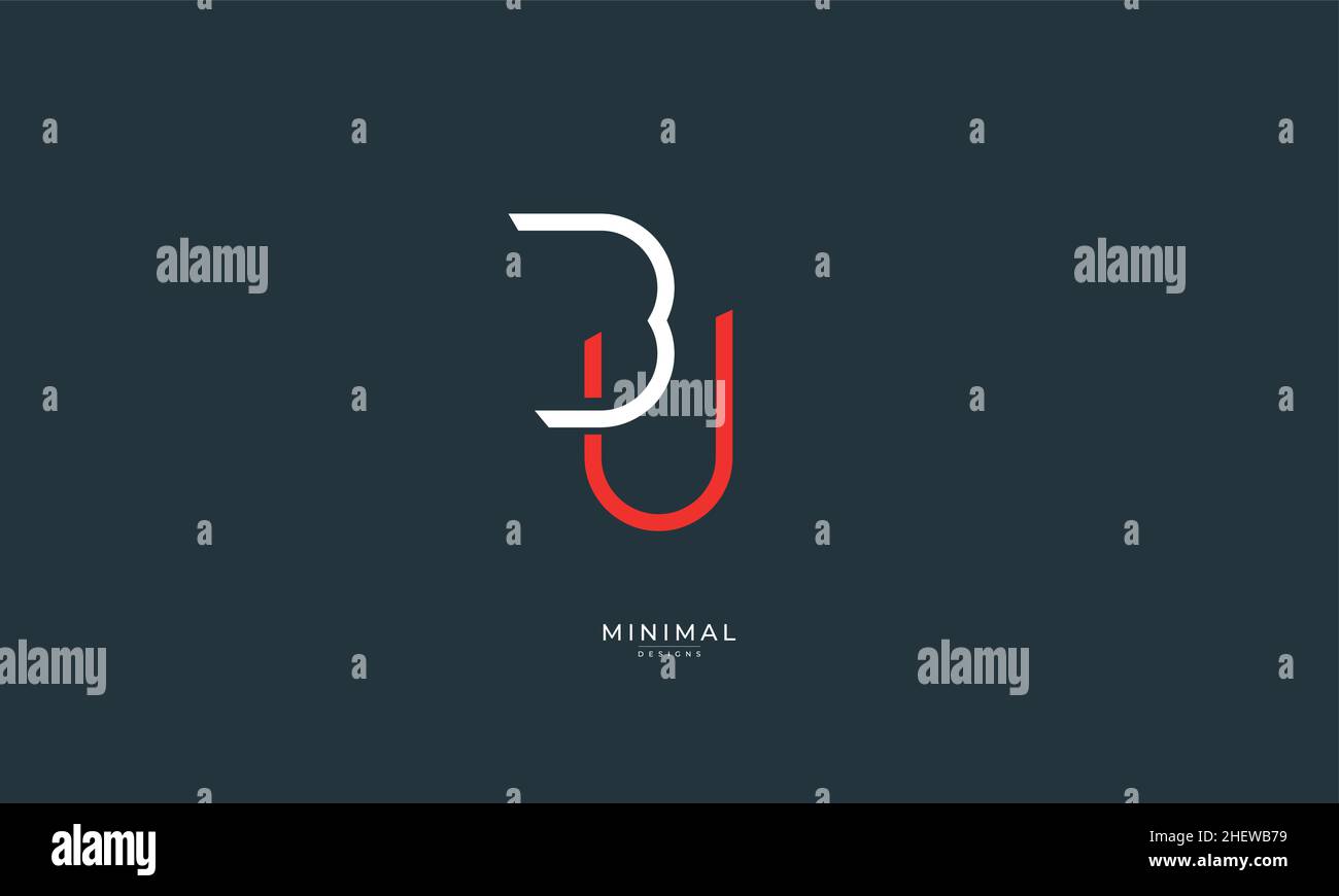 Alphabet letter icon logo BU Stock Vector Image & Art - Alamy