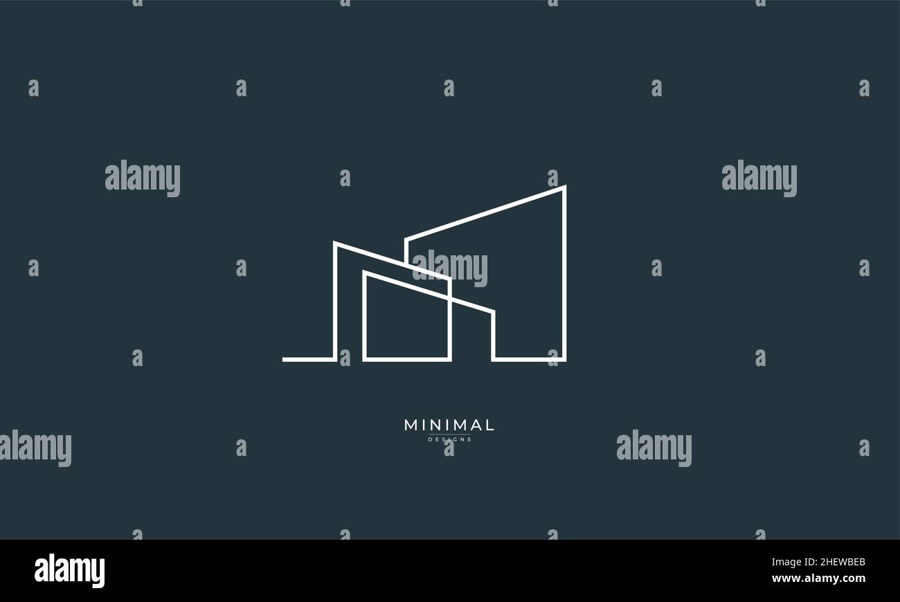 a line art icon logo a modern stylish house, home Stock Vector Image ...