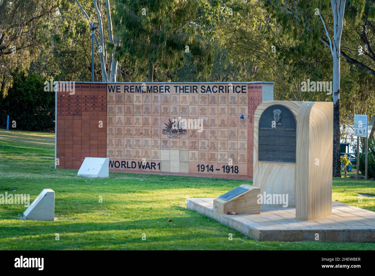 War Memorial in Apex Park, St George, Queensland Australia Stock Photo ...