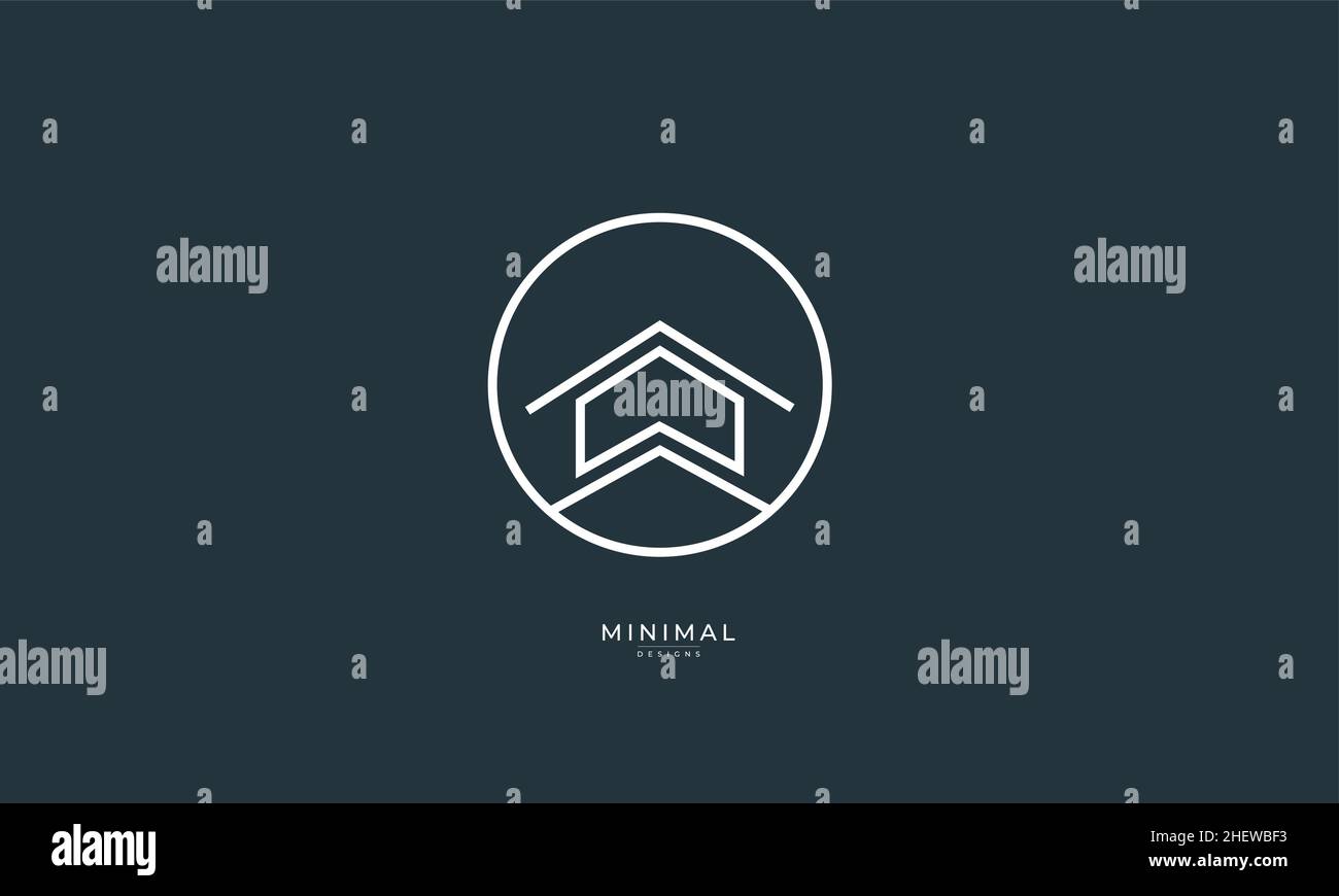 a line art icon logo a modern stylish house, home Stock Vector Image ...