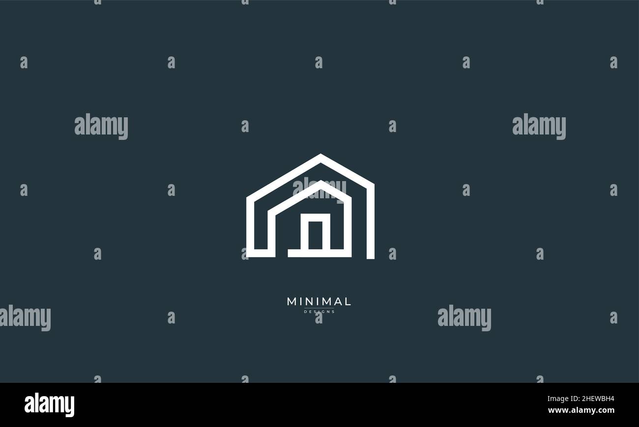 a line art icon logo a modern stylish house, home Stock Vector Image ...