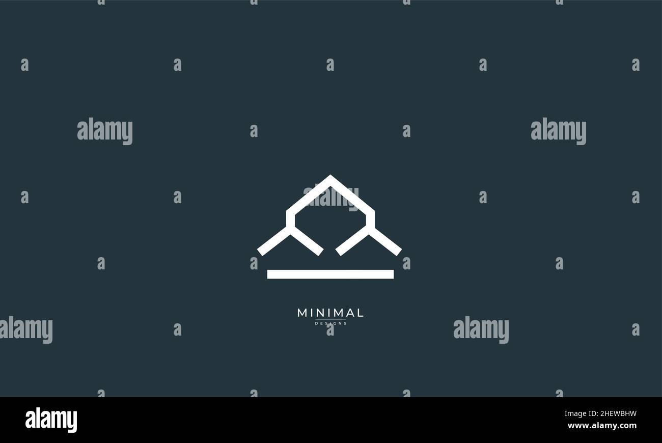 a line art icon logo a modern stylish house, home Stock Vector Image ...