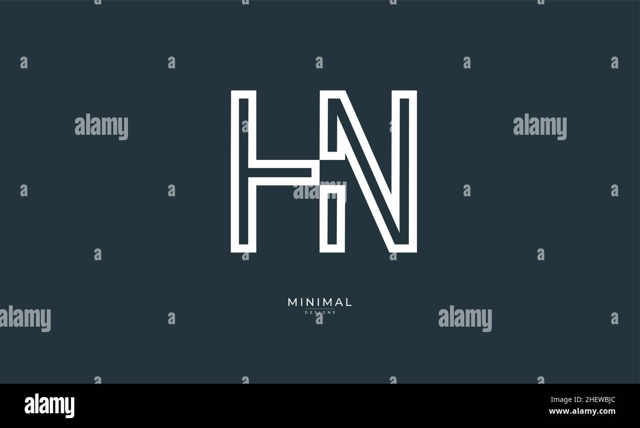 Alphabet Letter Icon Logo Hn Stock Vector Image And Art Alamy